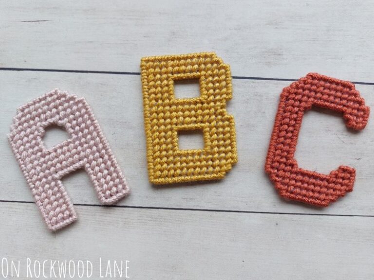 Easy Plastic Canvas Alphabet – Free Pattern