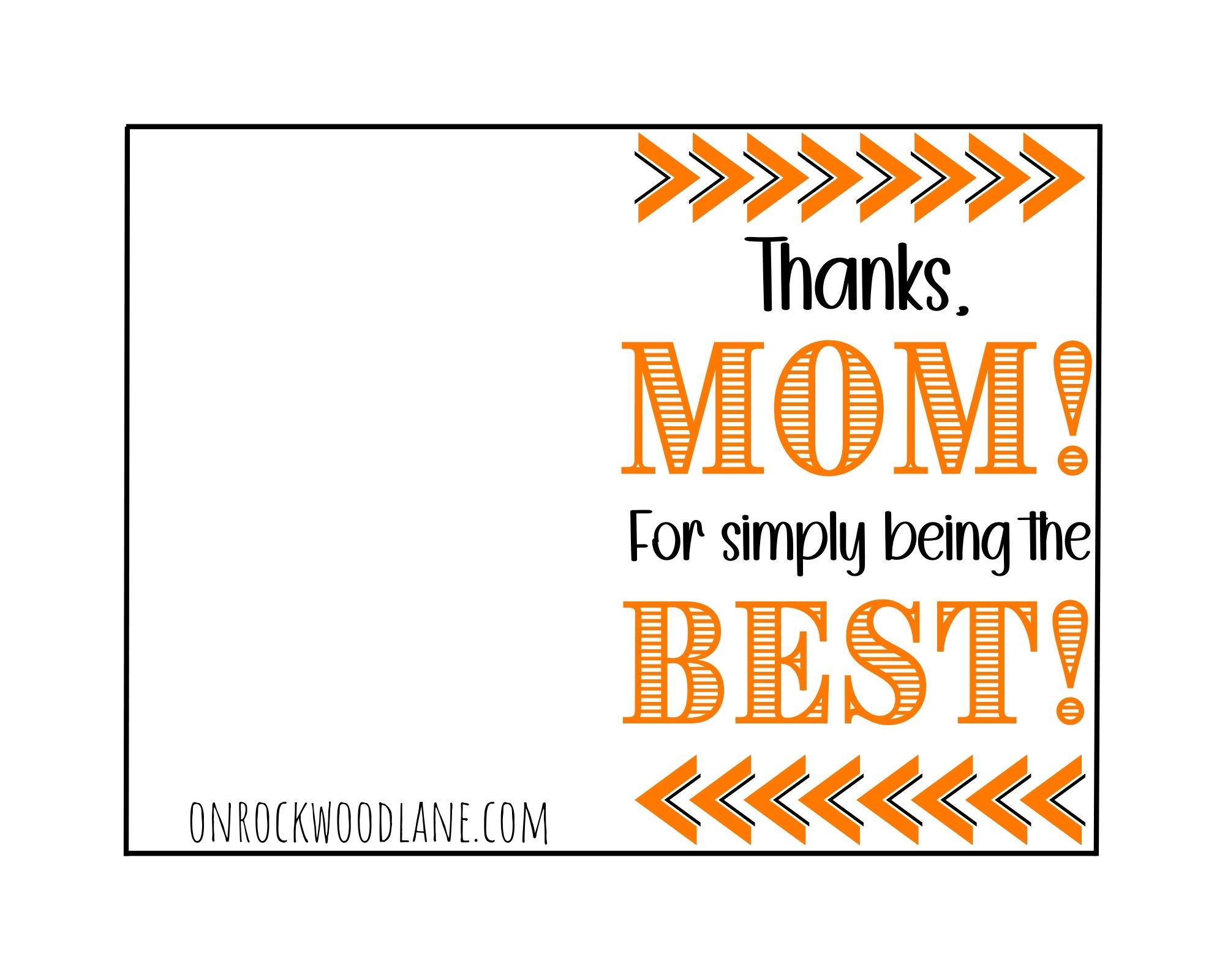 Free Printable Mother’s Day Thank You Card