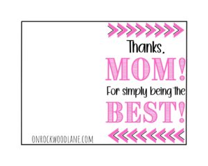 Free Printable Mother’s Day Thank You Card