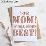 Free Printable Mother’s Day Thank You Card